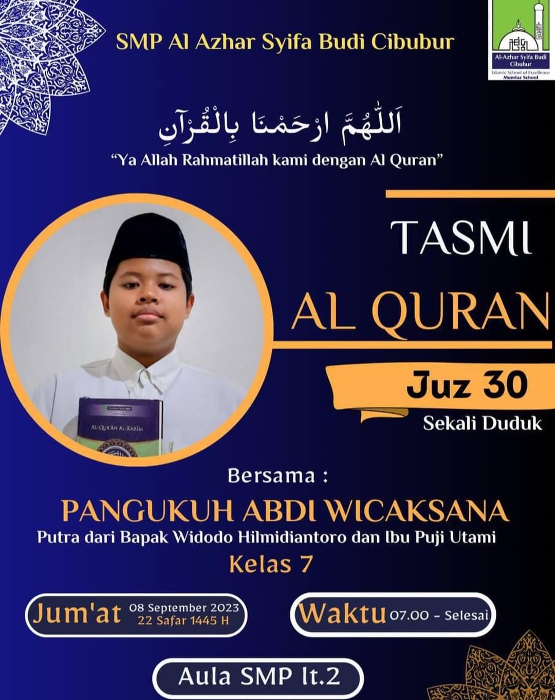 we all gathered with enthusiastic hearts to attend the Tasmi’ Al-Quran ...